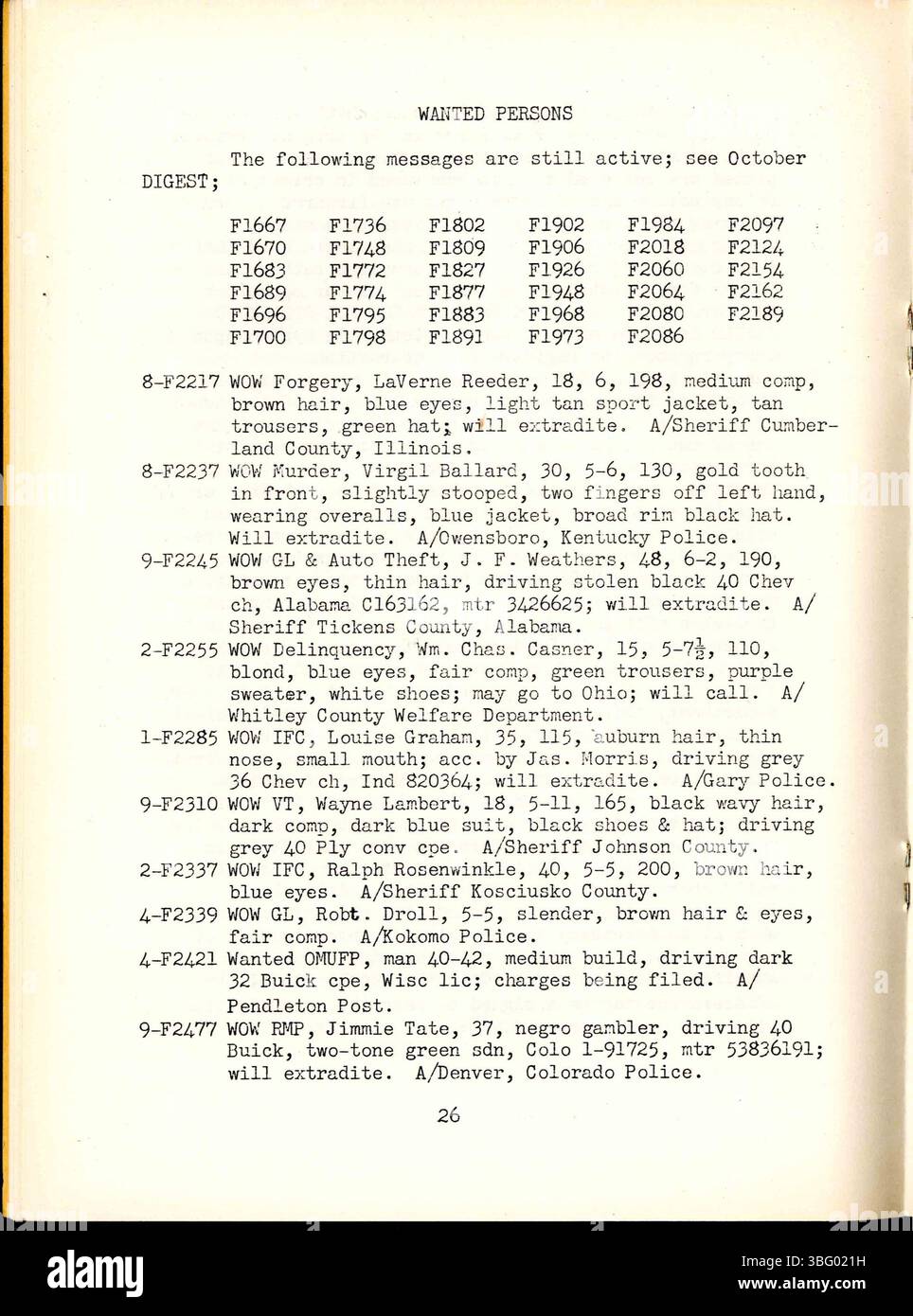 The November 1940 issue of the Indiana Law Enforcement Digest features ...