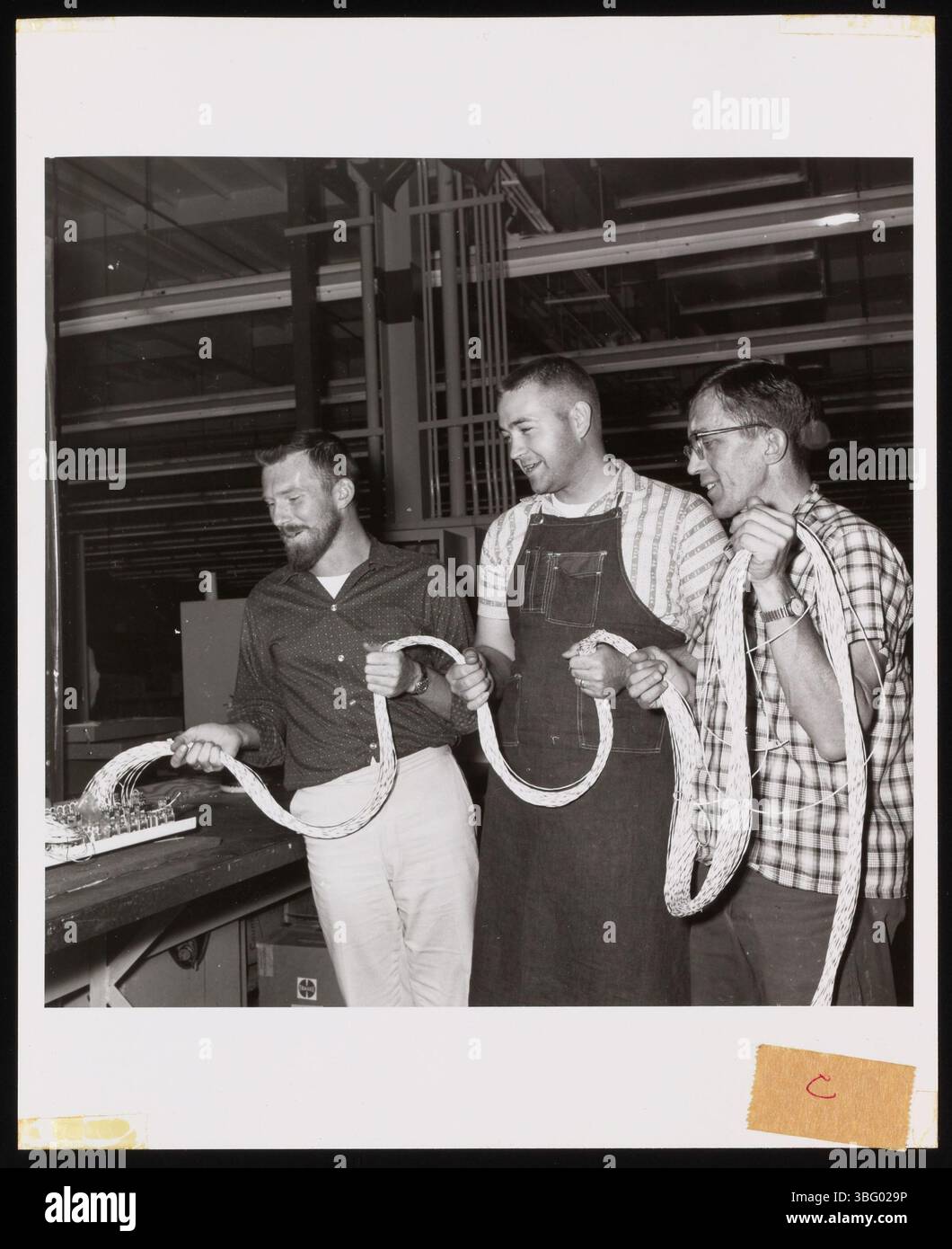 This 1961 photograph shows employees at Beckman Instruments' Final ...