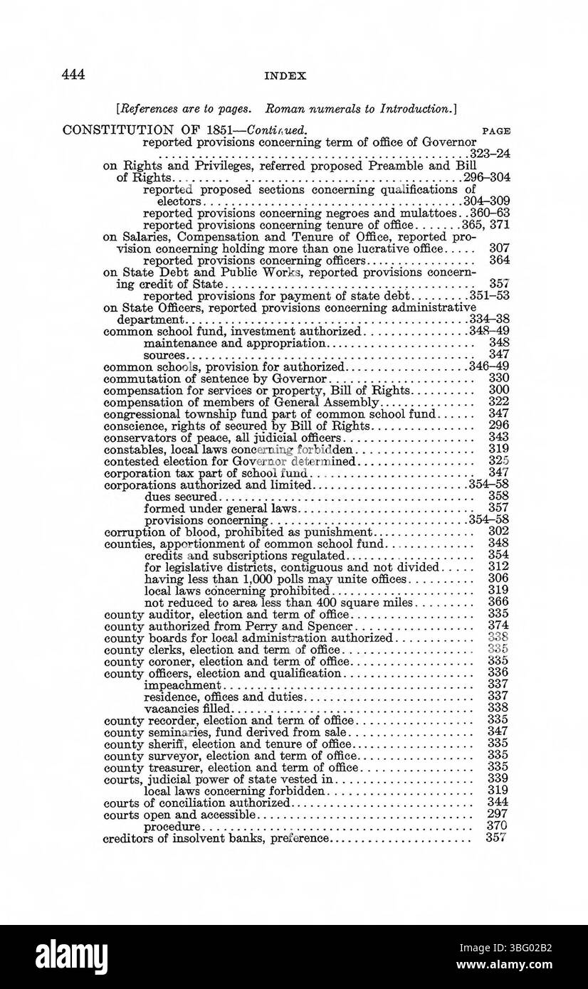 Volume 1 of Constitution Making in Indiana (1971) provides a detailed ...