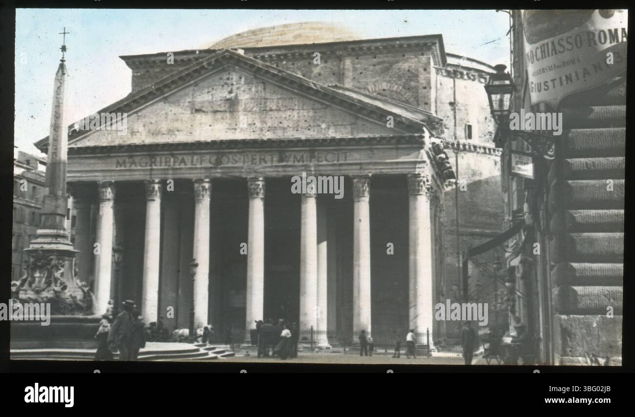The Pantheon in Rome, photographed in 1913, is one of the best ...
