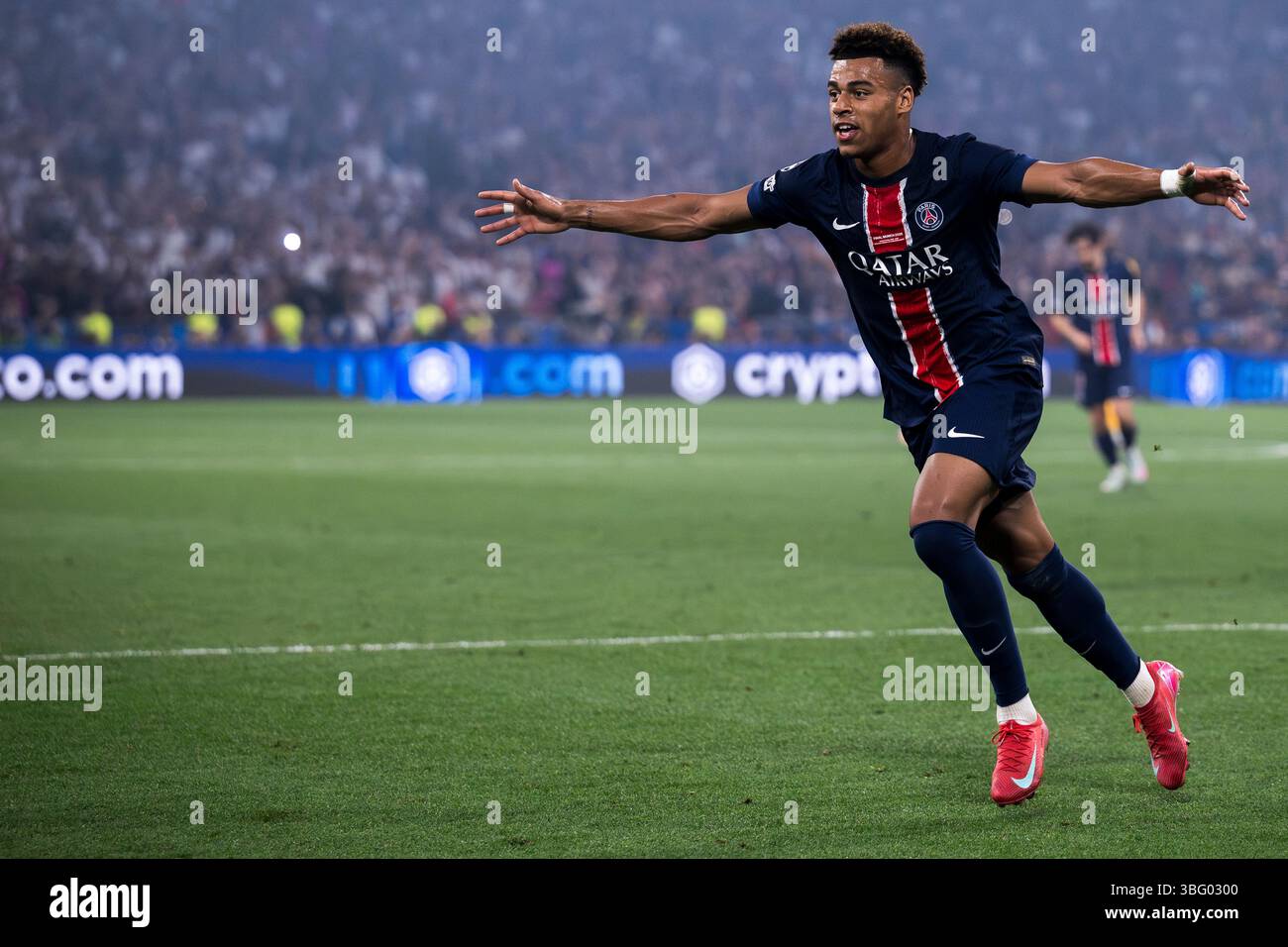 Desire Doue of Paris Saint-Germain celebrates after scoring a goal ...