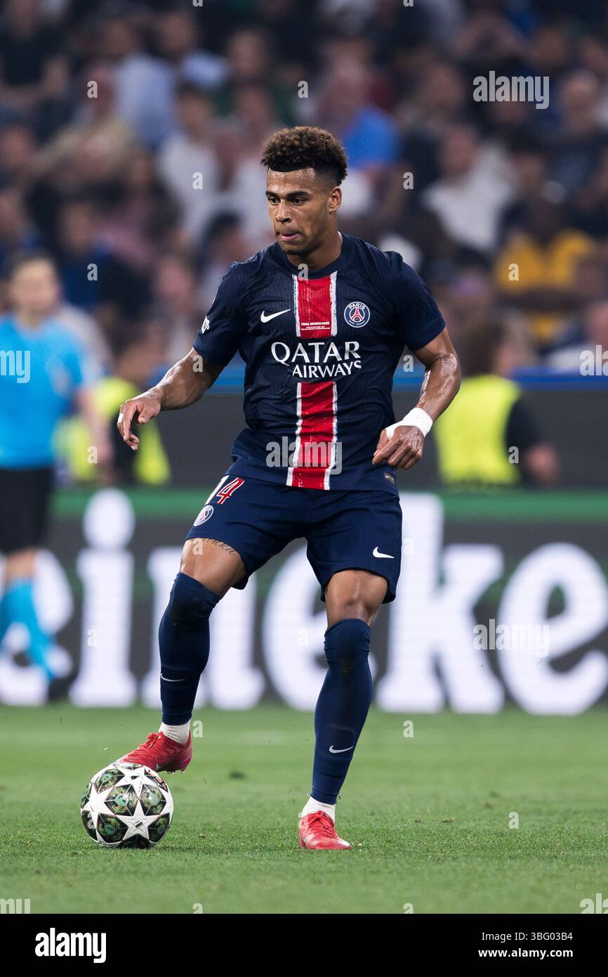 Desire Doue of Paris Saint-Germain in action during the UEFA Champions ...