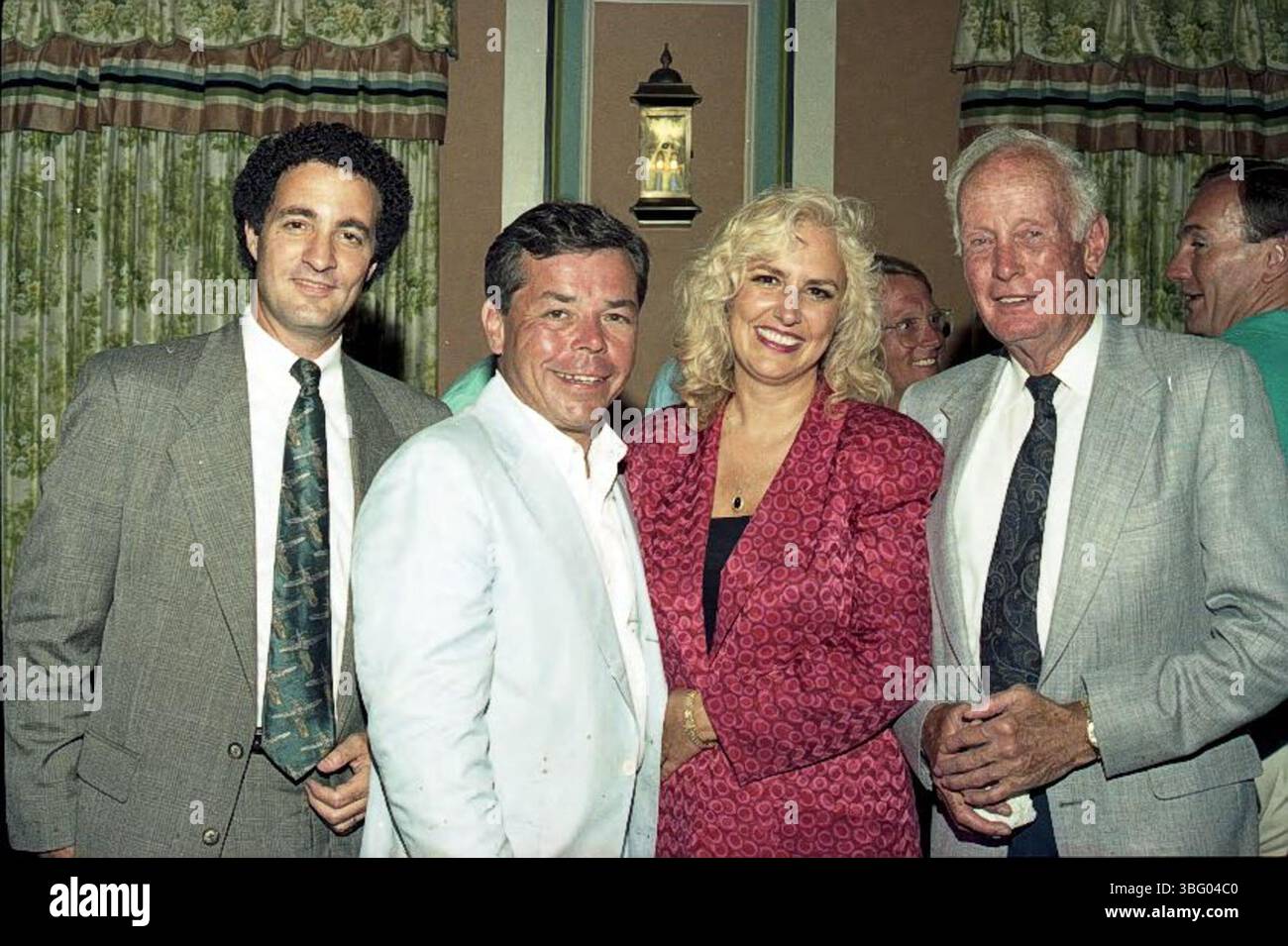 Photograph of Columbus Mayor Dana 'Buck' Rinehart with attendees at an ...