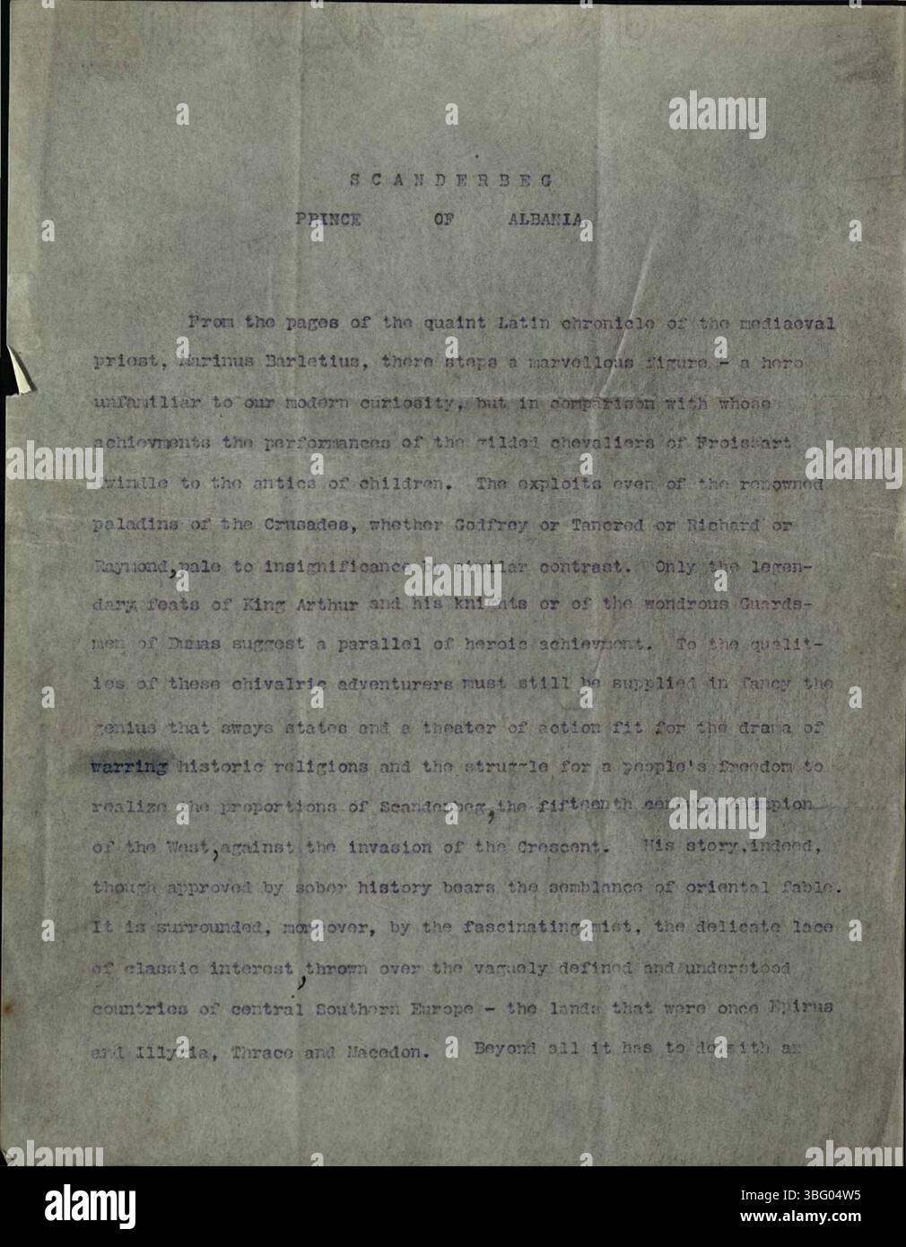 This typed manuscript from William Jackson Armstrong’s 'Heroes of ...