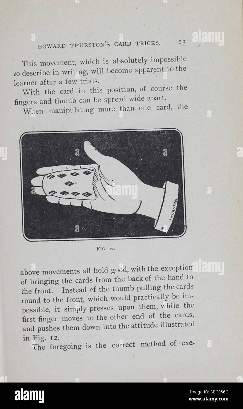 The 1903 manual by Howard Thurston on card conjuring includes ...