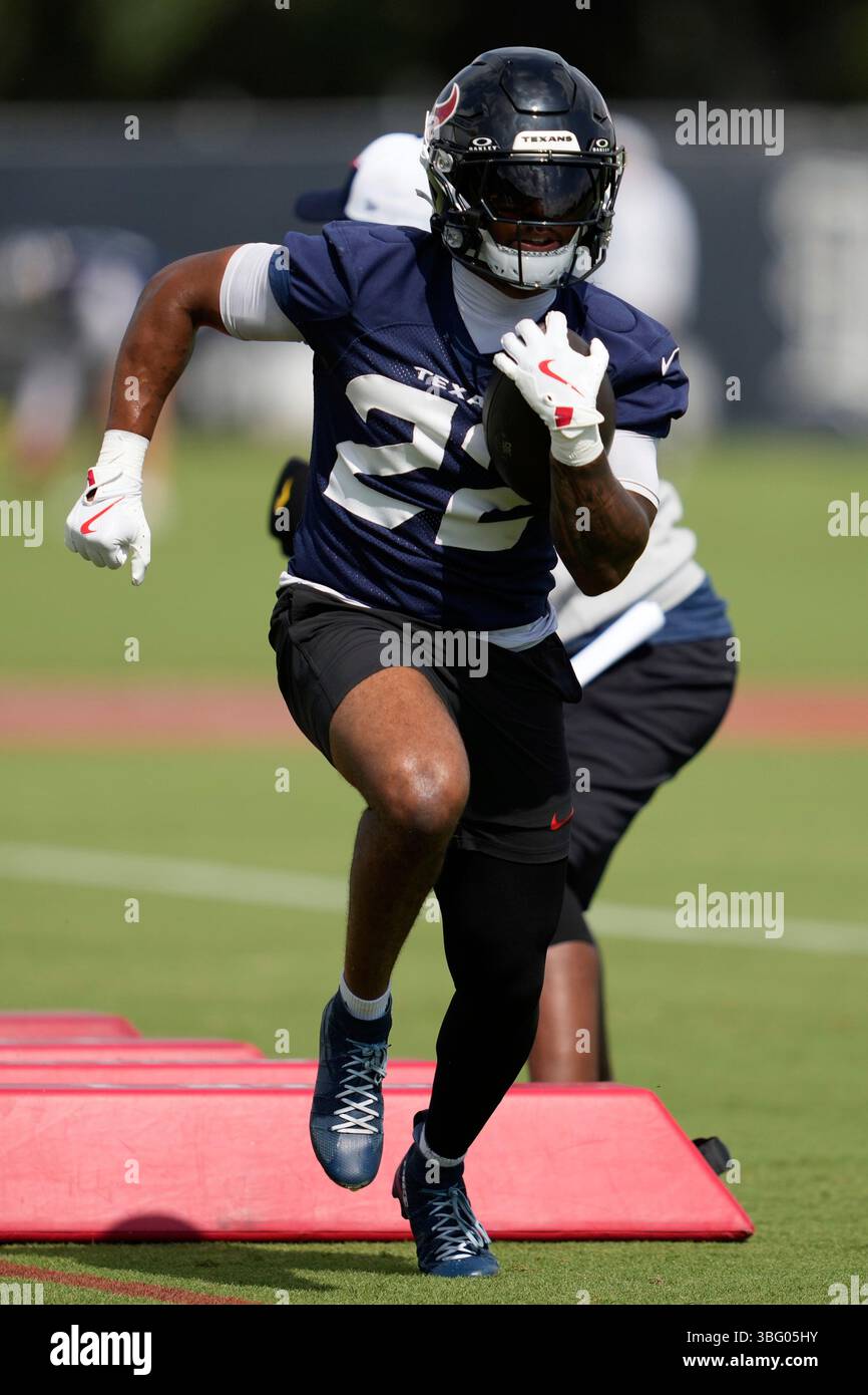 Houston Texans running back Jawhar Jordan (22) works out during NFL ...