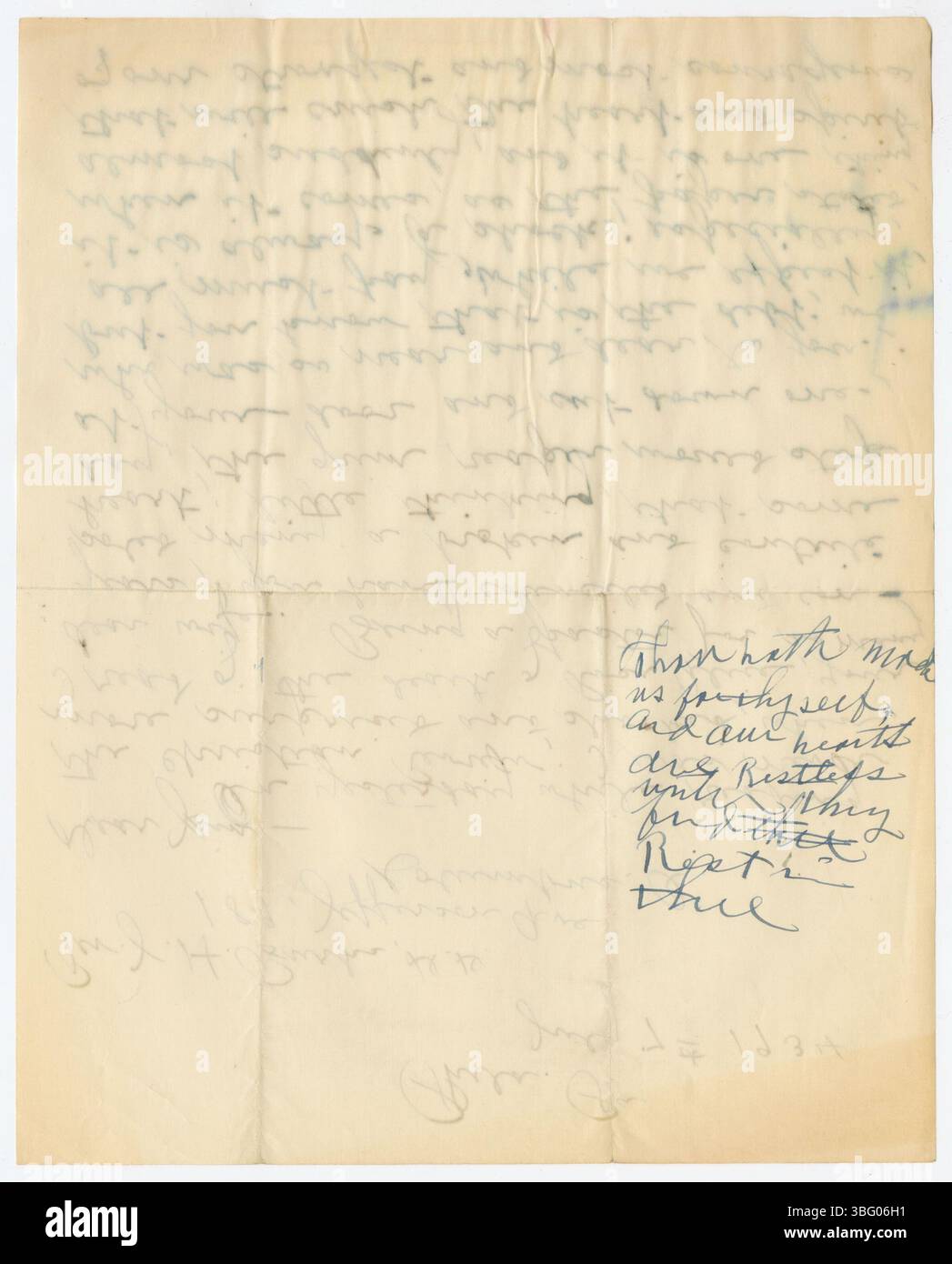 In this letter, Anna B. Goff expresses condolences to Reverend J.H ...