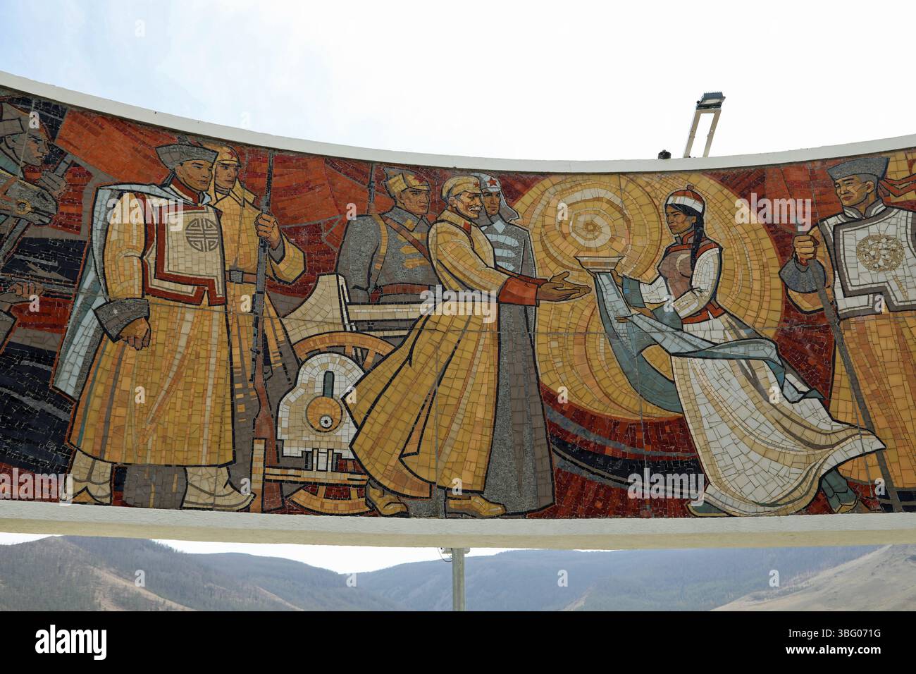 Detail of the Zaisan Memorial in Ulaanbaatar Stock Photo - Alamy