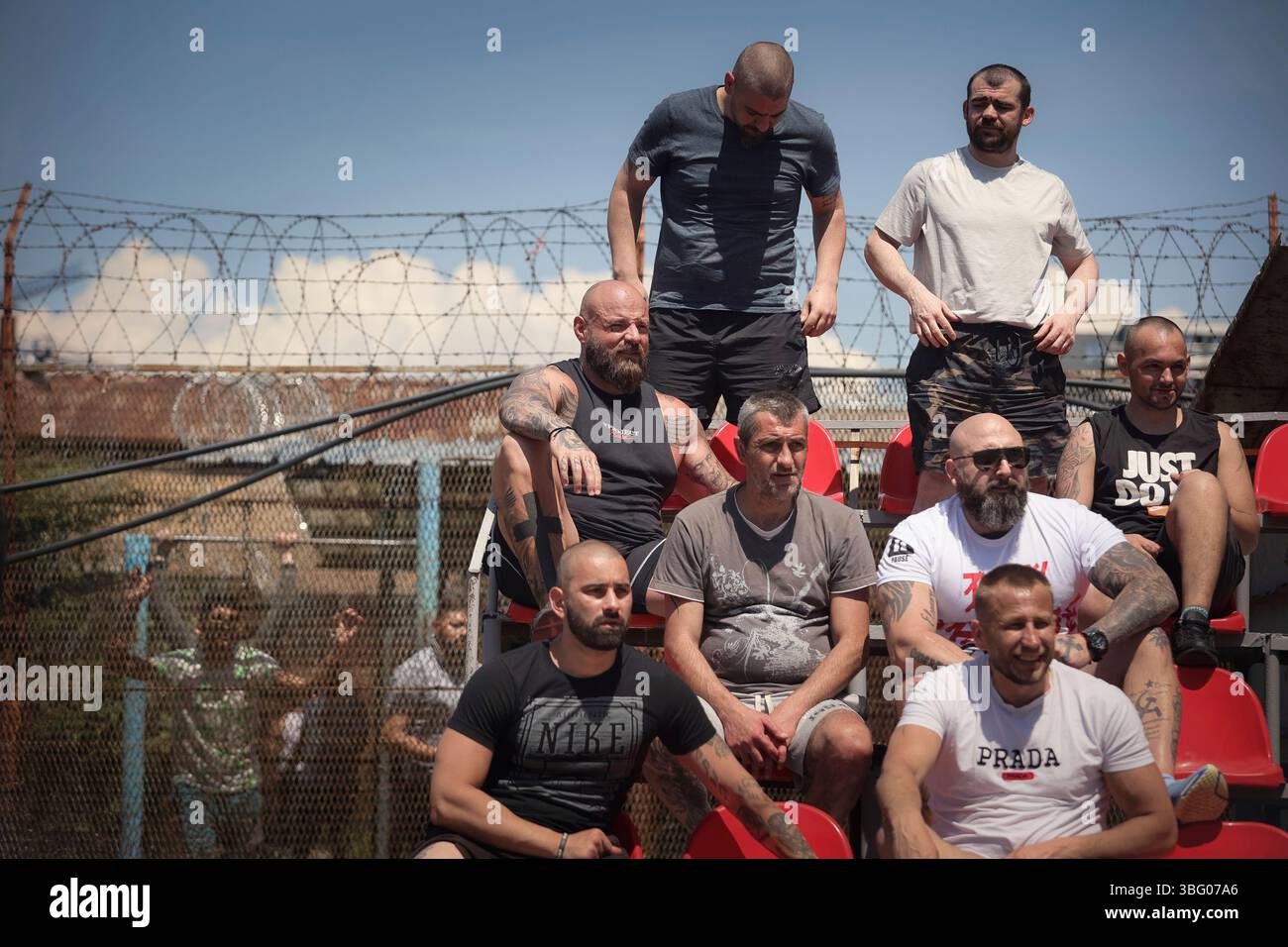 Inmates watch the 13th edition of the Inter-Prison Boxing Tournament ...