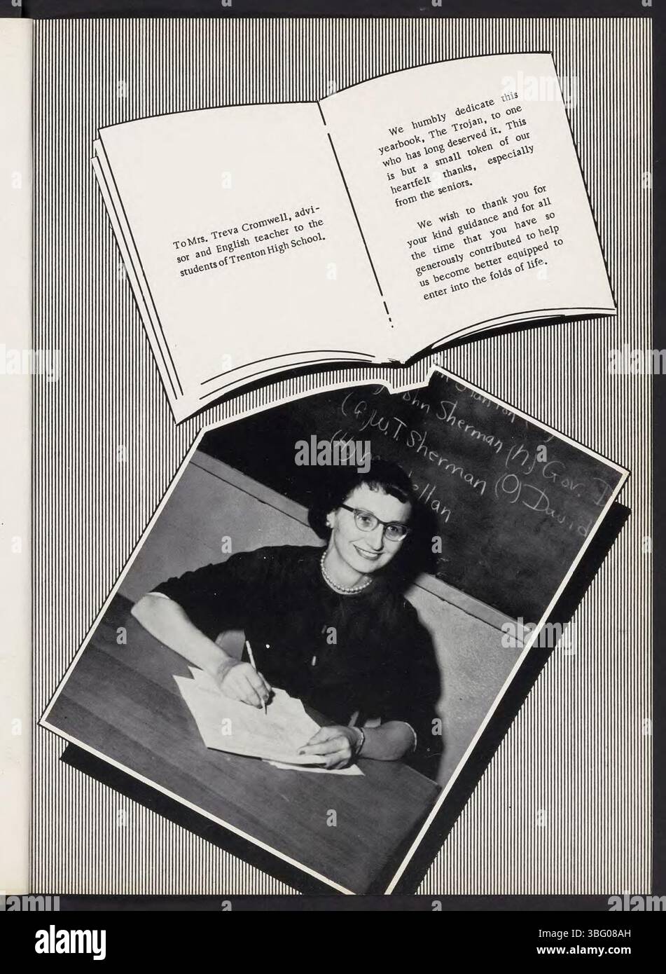 Page 7 of the 1957 Trenton High School yearbook includes candid photos ...