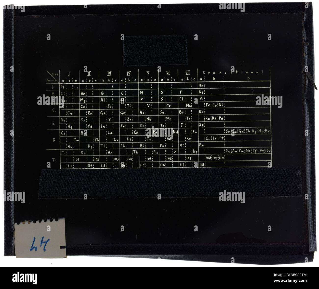 A 1955 design of the periodic table, categorized in 1957, features a ...