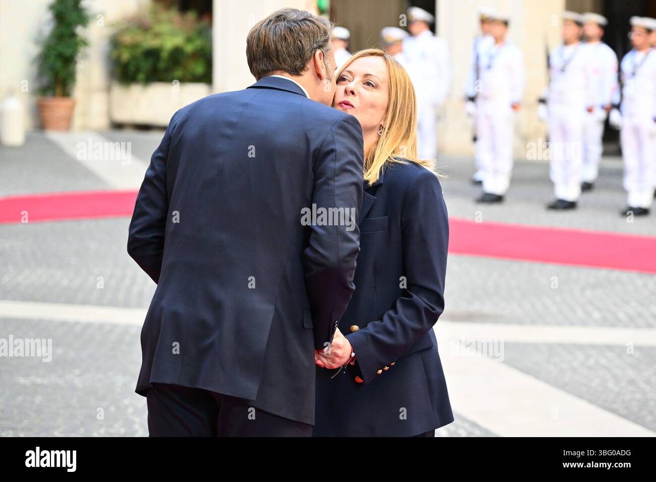 President of the French Republic Emmanuel Macron and Italian Prime ...