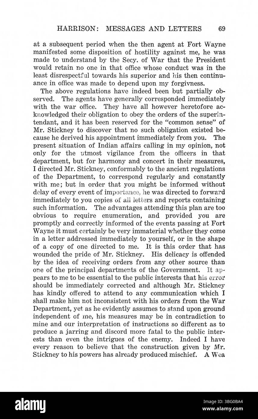 Harrisons gubernatorial period Cut Out Stock Images & Pictures - Alamy