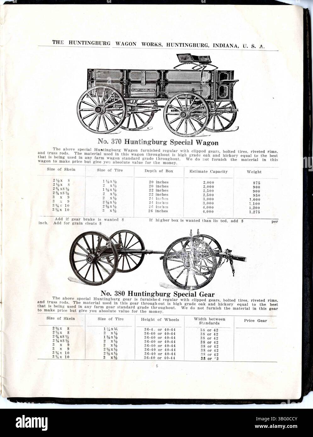 Catalogue No. 40 from the Huntingburg Wagon Works (circa 1910) provides ...