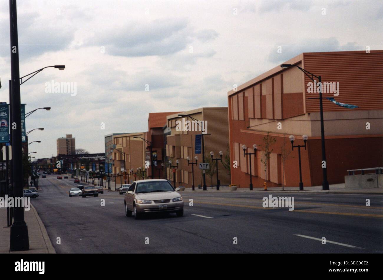 A 1997 photograph of North High Street in Columbus, Ohio, looking north ...