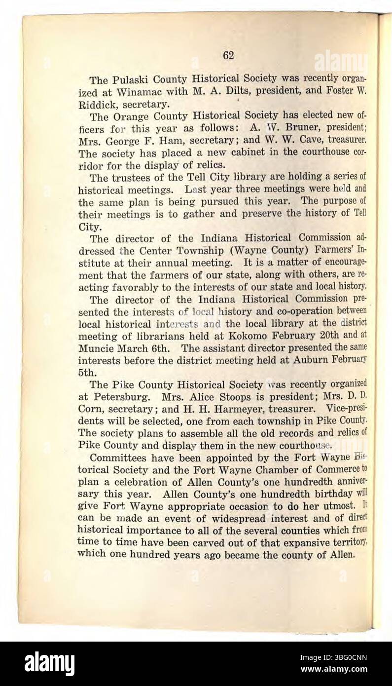 Indiana educational history Cut Out Stock Images & Pictures - Alamy