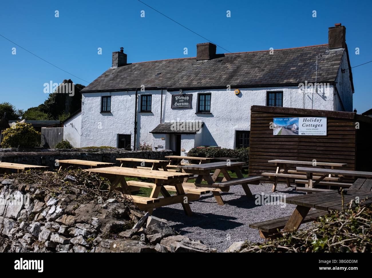 The Plough and Harrow Public House at Monknash in South Wales UK Stock ...