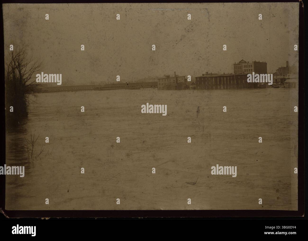 This 1898 photograph from the Third Street Bridge in Zanesville shows ...