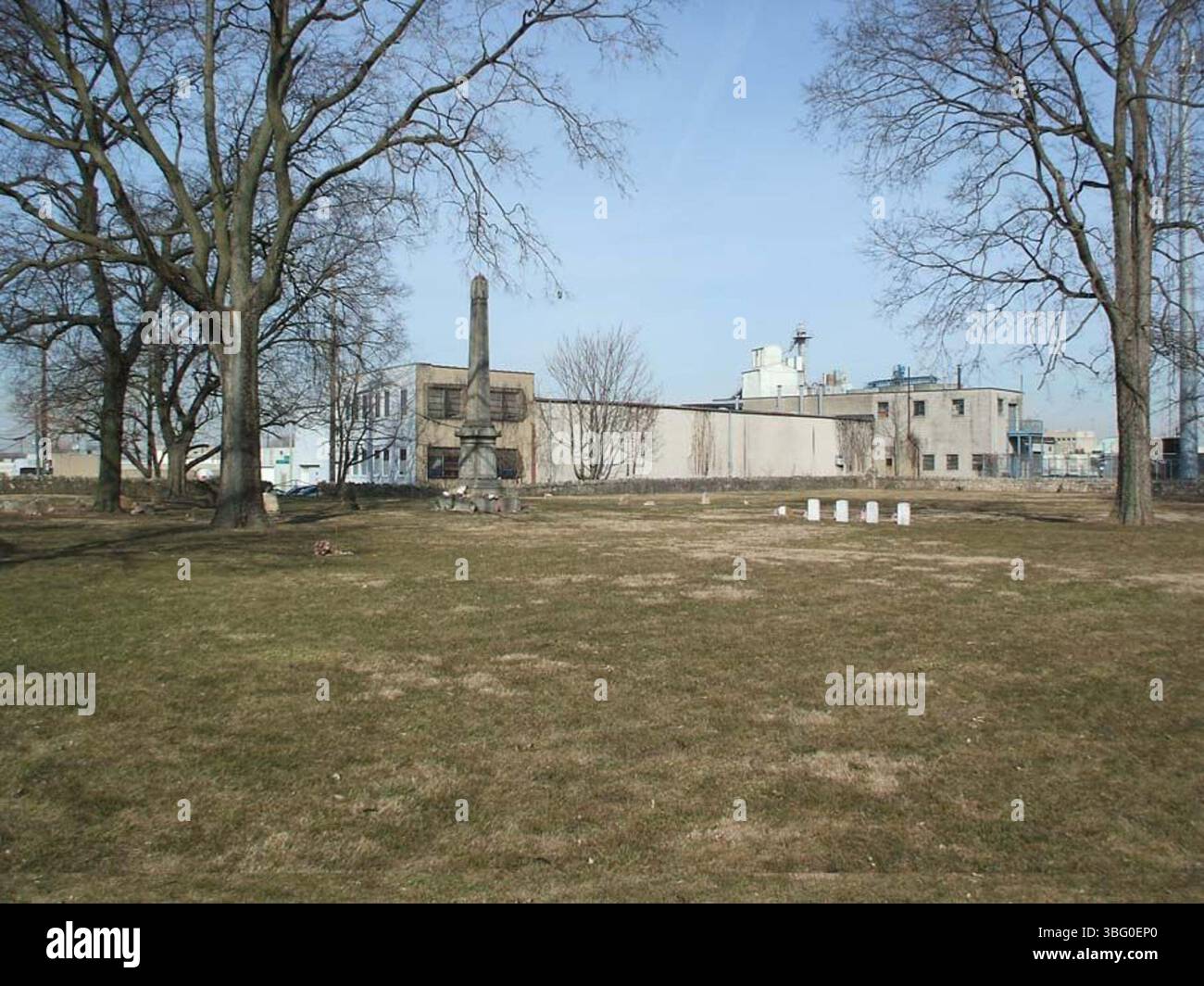 A 2007 photograph of the 26-foot granite obelisk at Old Franklinton ...