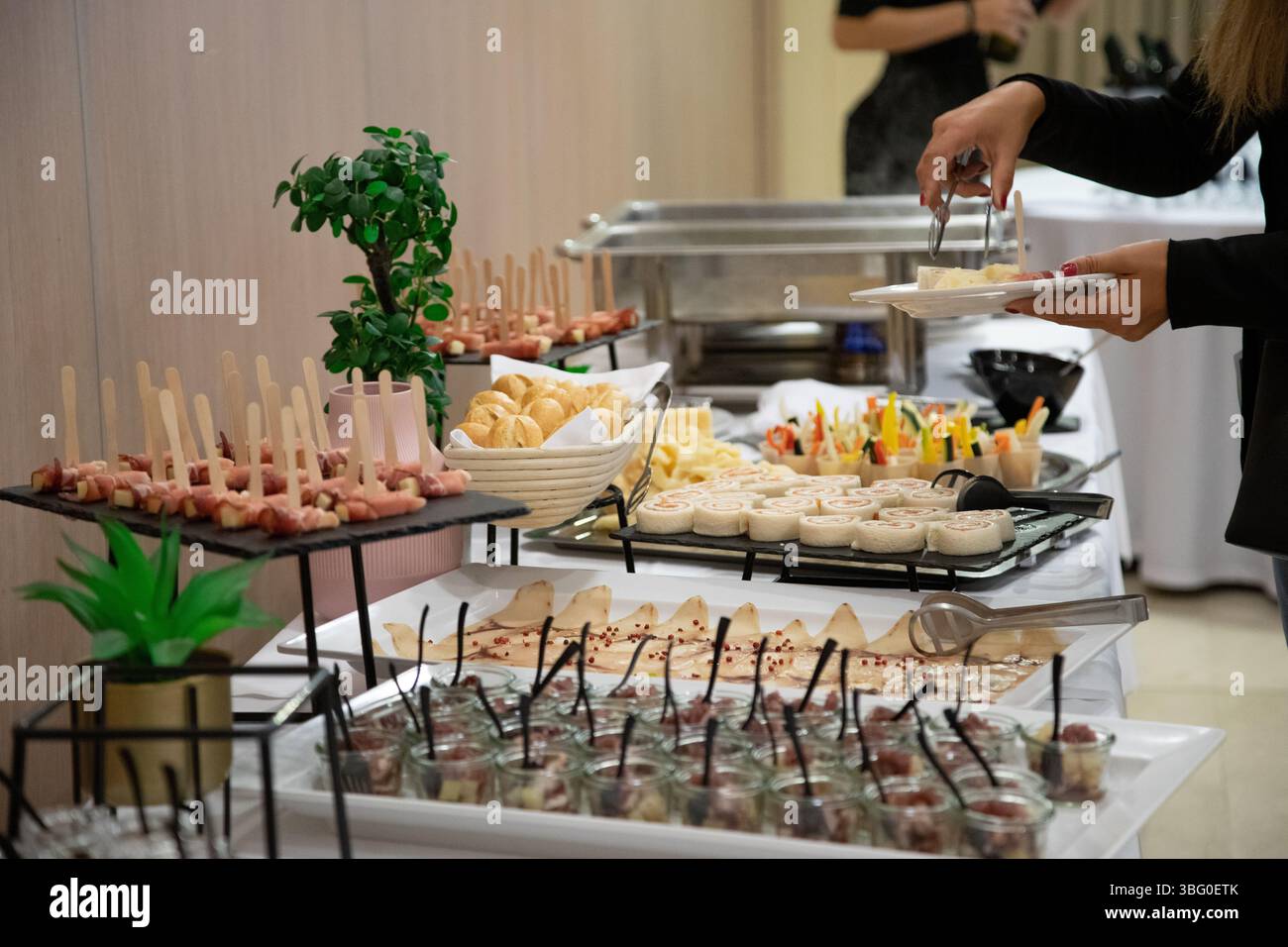 A vibrant glimpse into a professionally catered corporate event ...