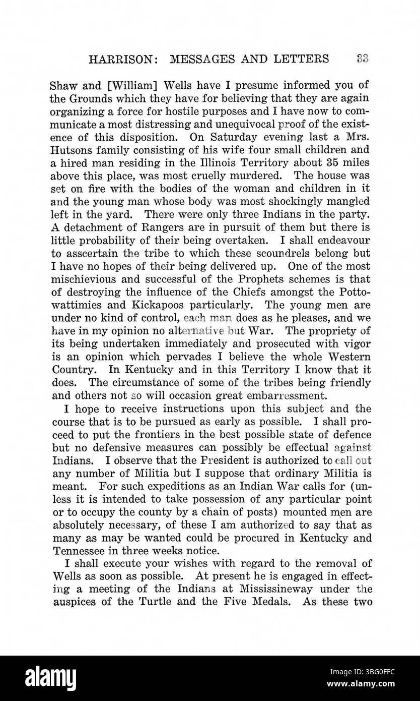 This page from the two-volume collection of William Henry Harrison's ...