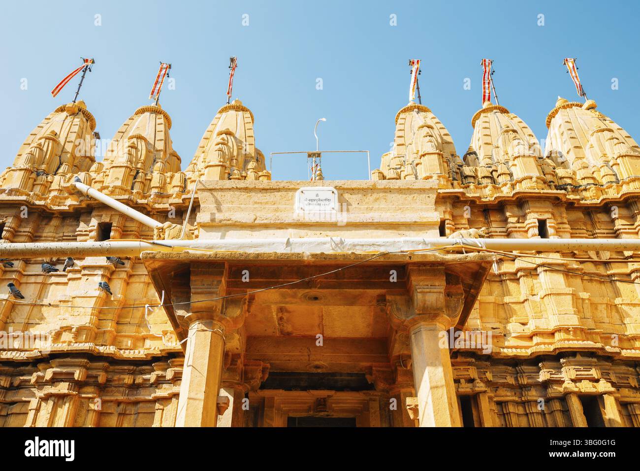 Jain Temples historic architecture at Jaisalmer fort in India Stock ...