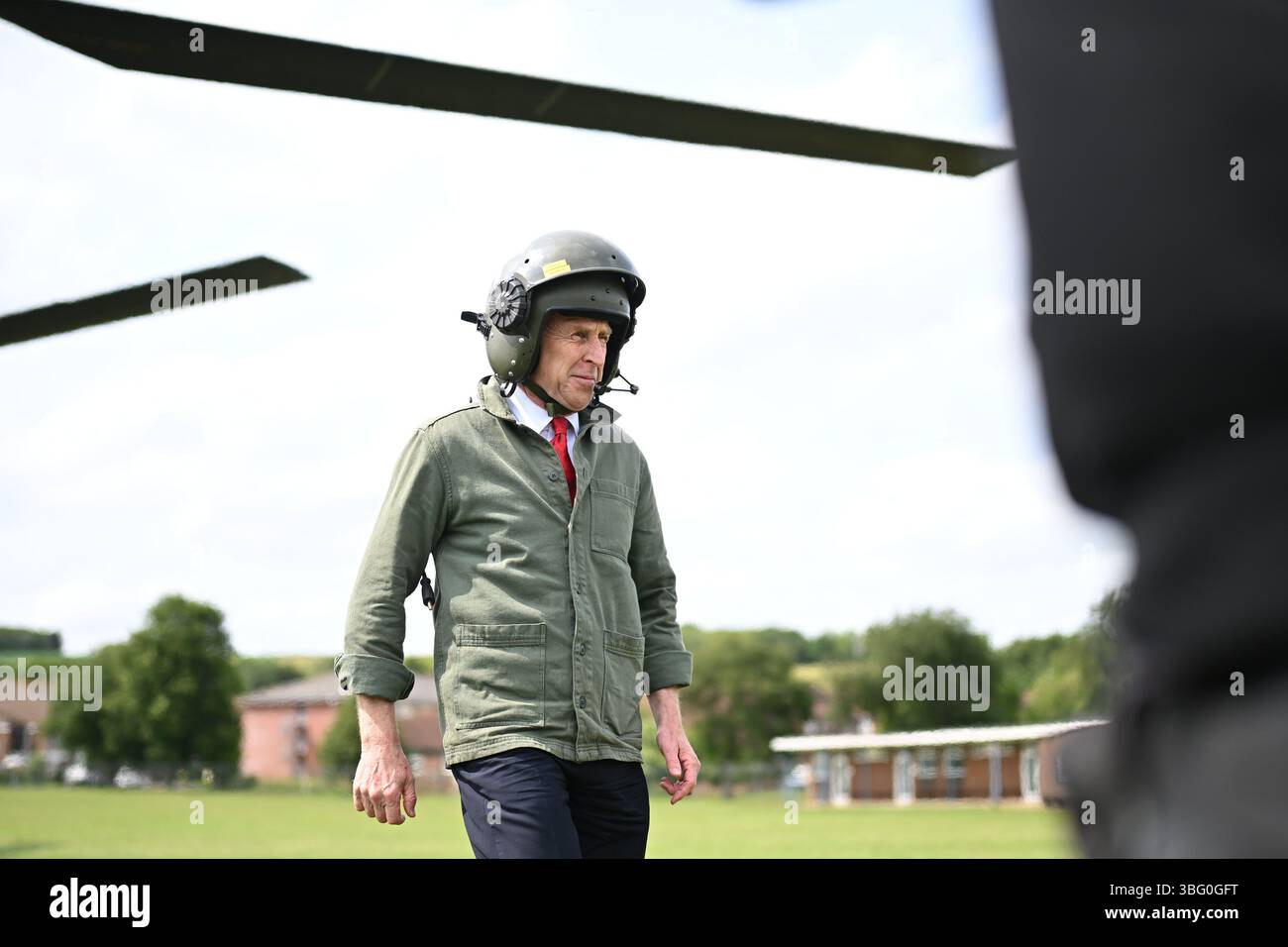 Defence Secretary John Healey arrives for a visit to Warminster ...