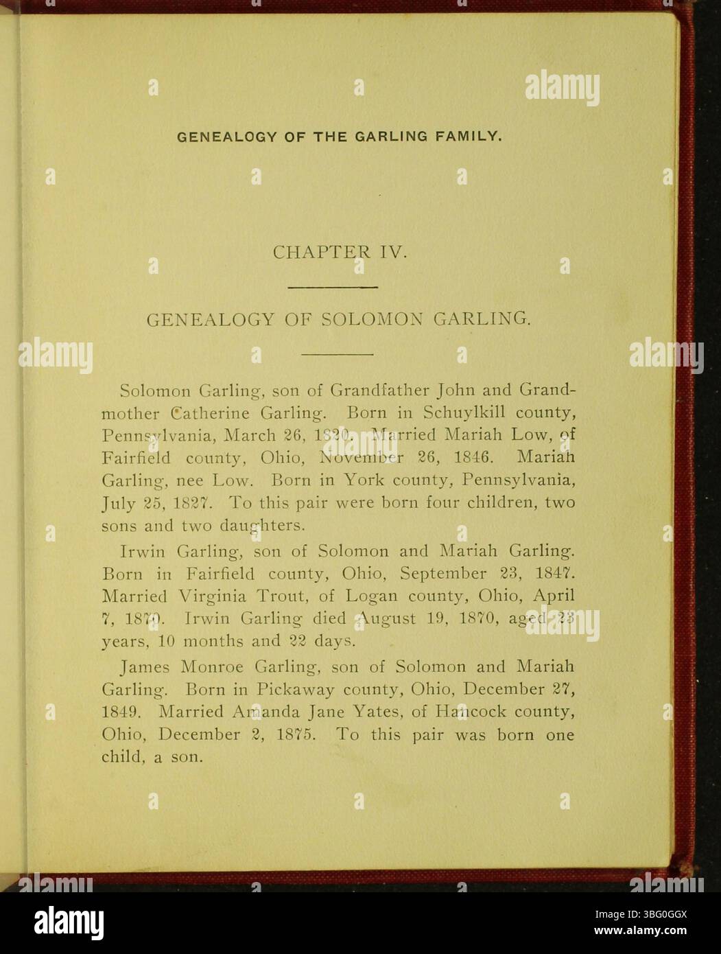 The 1910 book 'Genealogy of the Garling Family' by Abraham Crider ...