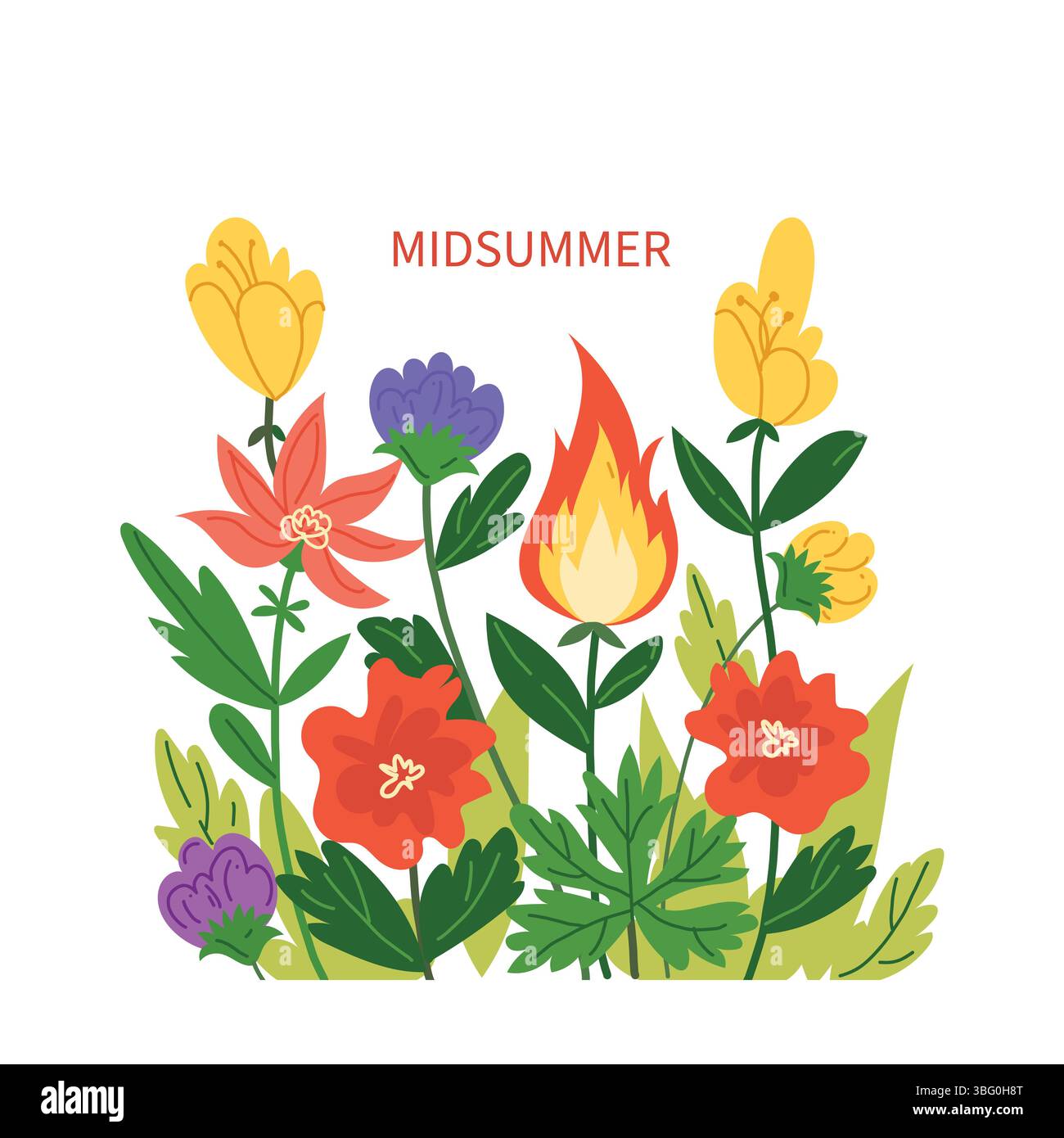 Summer solstice fire Stock Vector Images - Alamy