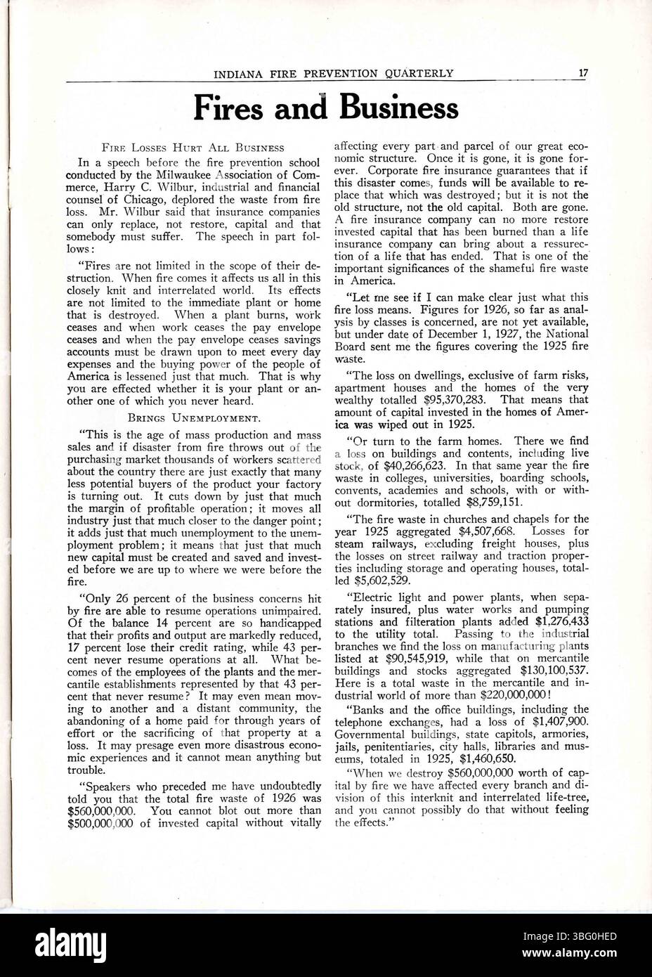 This edition of the 1928 Indiana Fire Prevention Quarterly, published ...