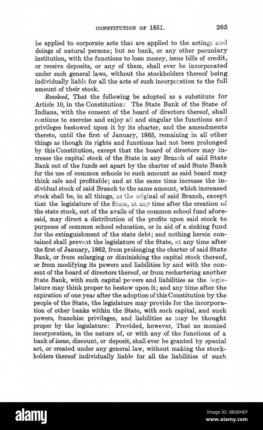 The first volume of *Constitution Making in Indiana* (1971) provides an ...