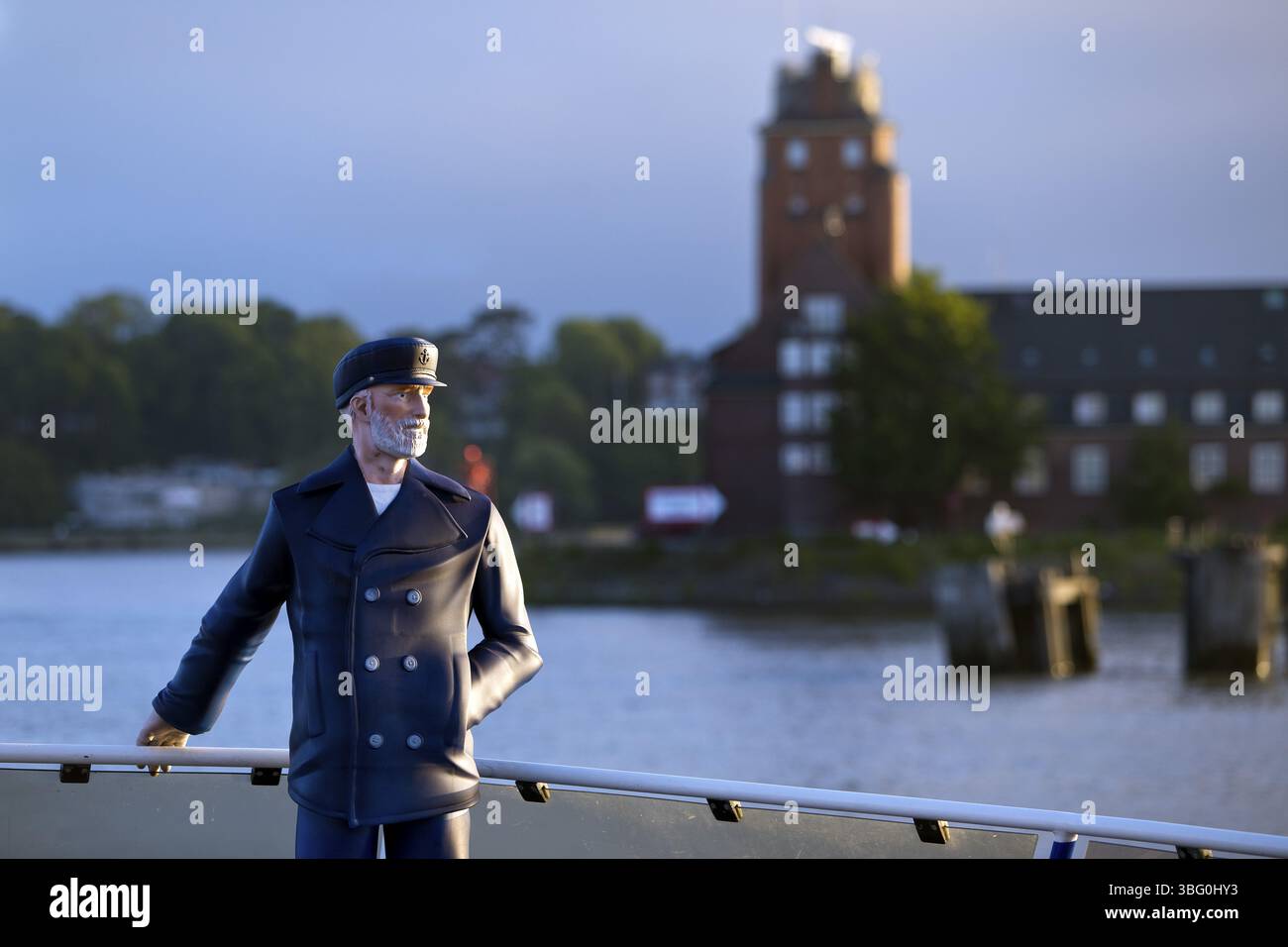 3-D figure of the captain permanently installed on the bow of the Hadag ...