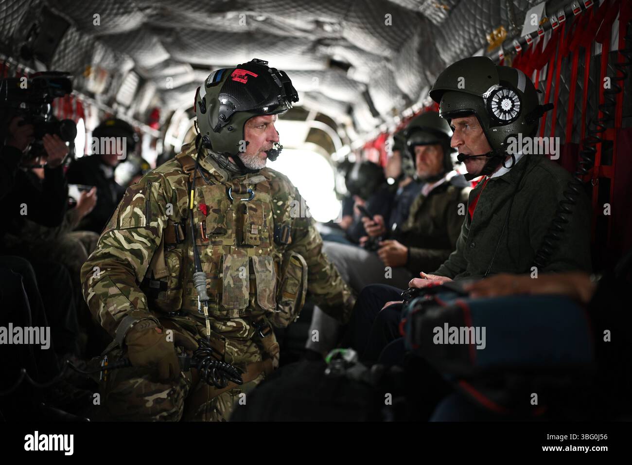 Defence Secretary John Healey travels from RAF Northolt in west London ...