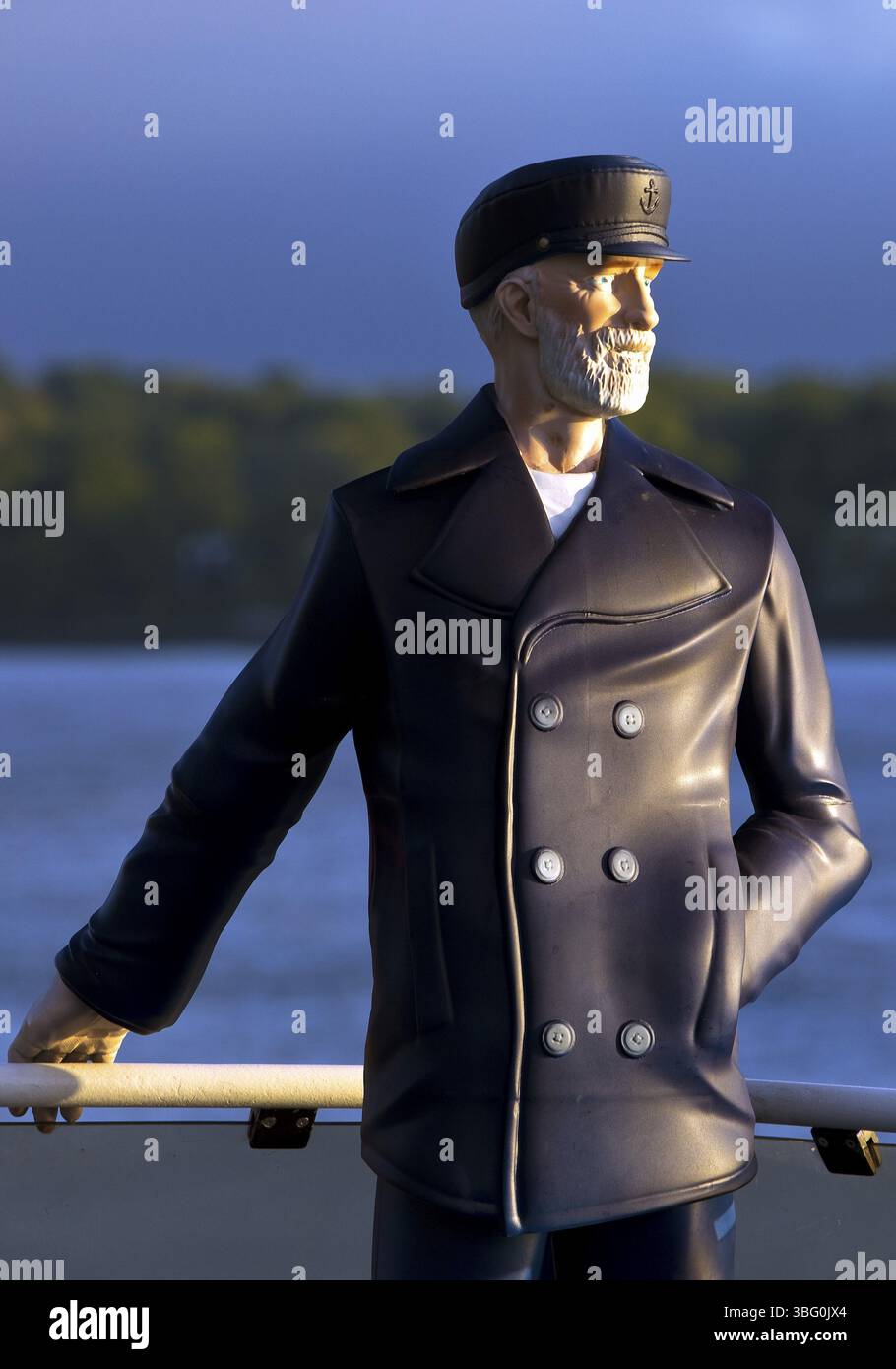3-D figure of the captain permanently installed at the bow of the ship ...