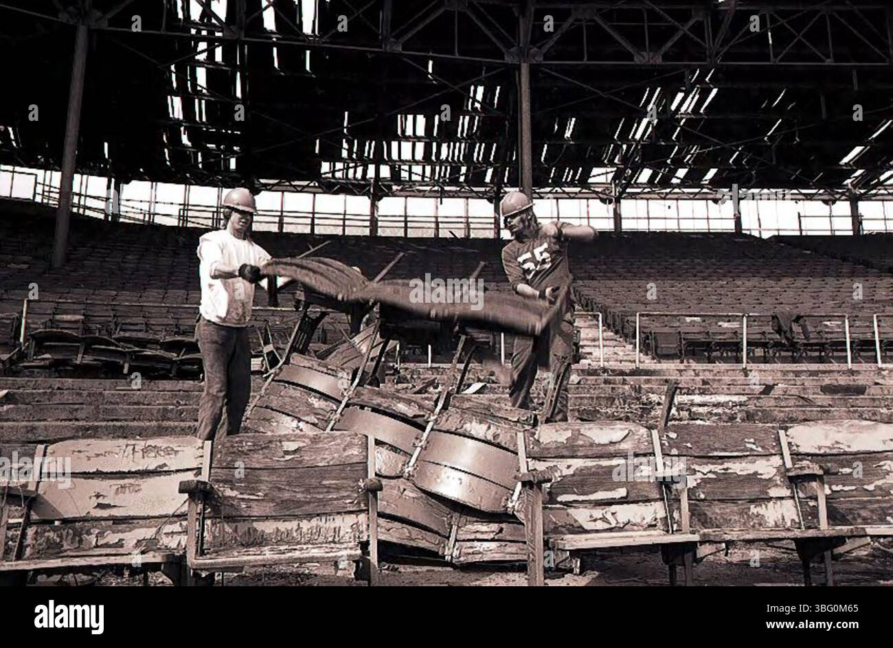 This 1976 photo shows Jet Stadium undergoing renovation. The baseball ...
