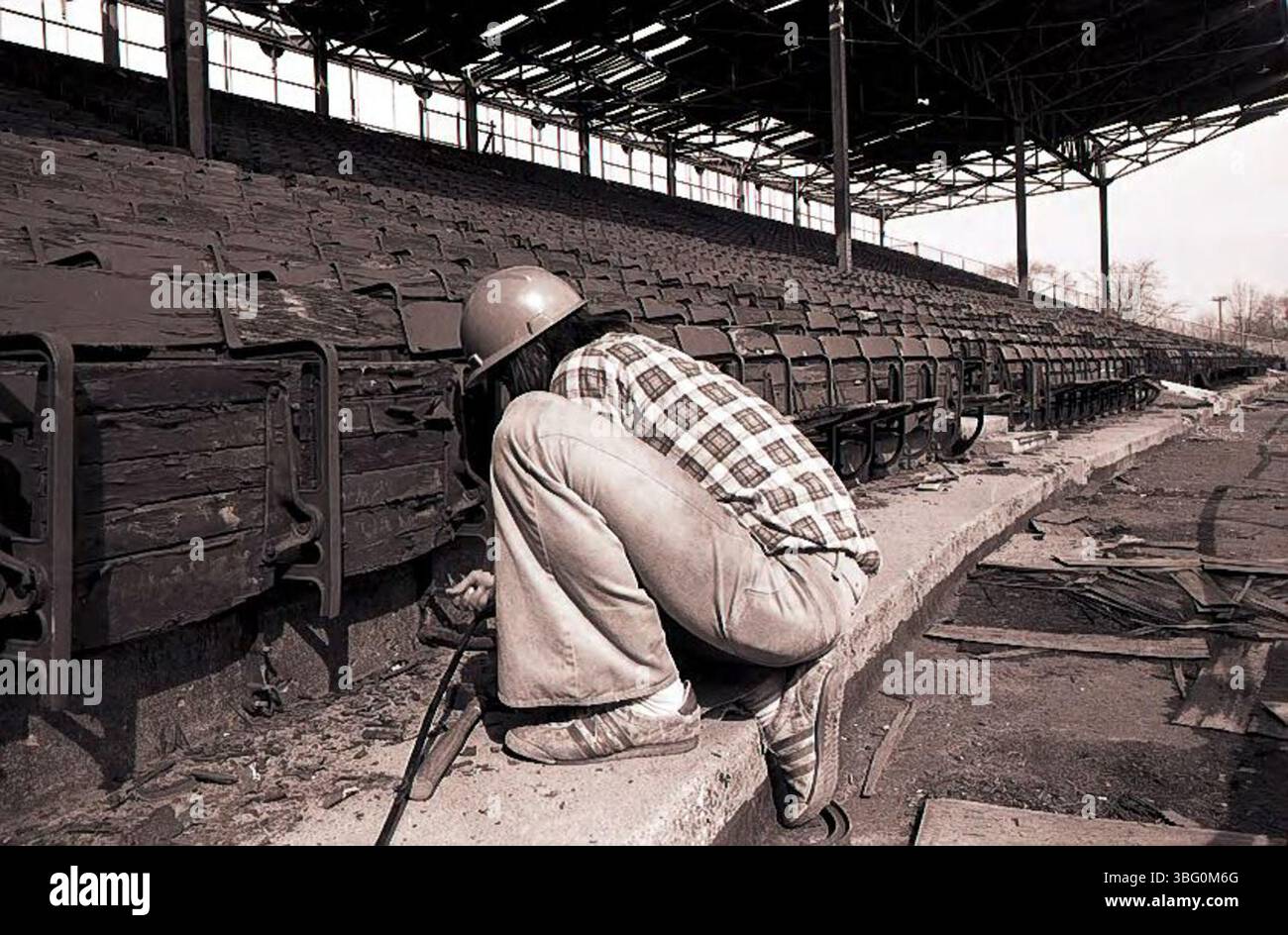 This 1976 photograph shows the early stages of renovation at Jet ...