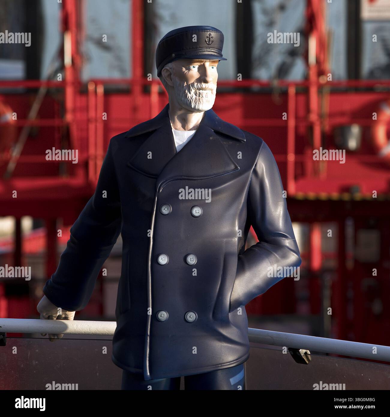3-D figure of the captain permanently installed on the bow of the ...