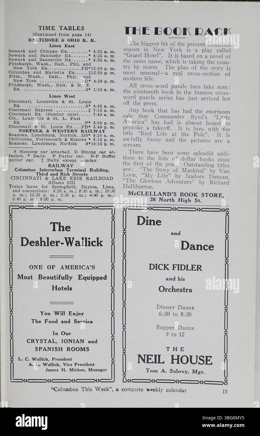 Volume 12 of Columbus This Week (1931) provided a comprehensive guide ...