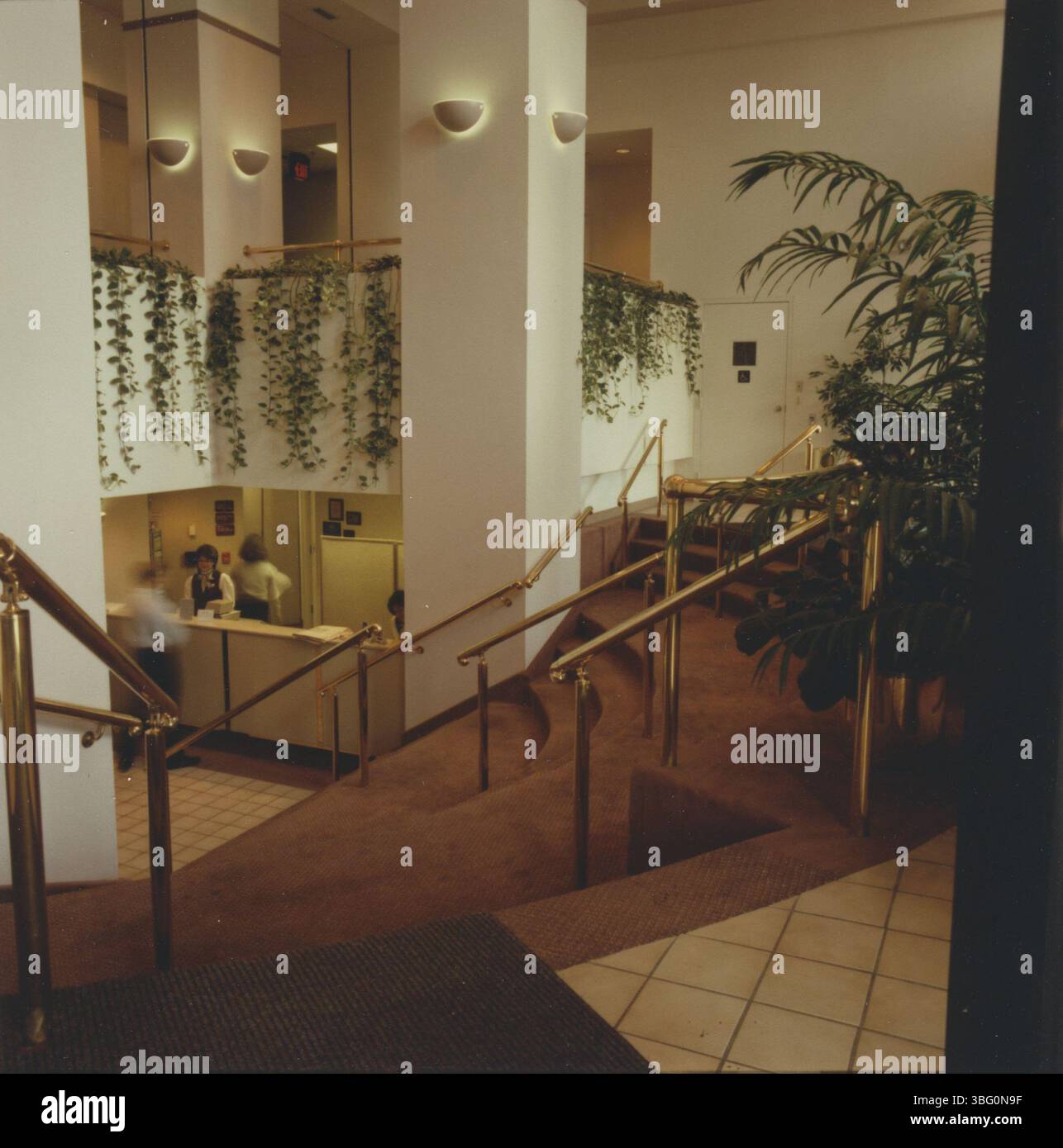 A 1984-1987 photograph of the Victorian Inn in a renovated building ...