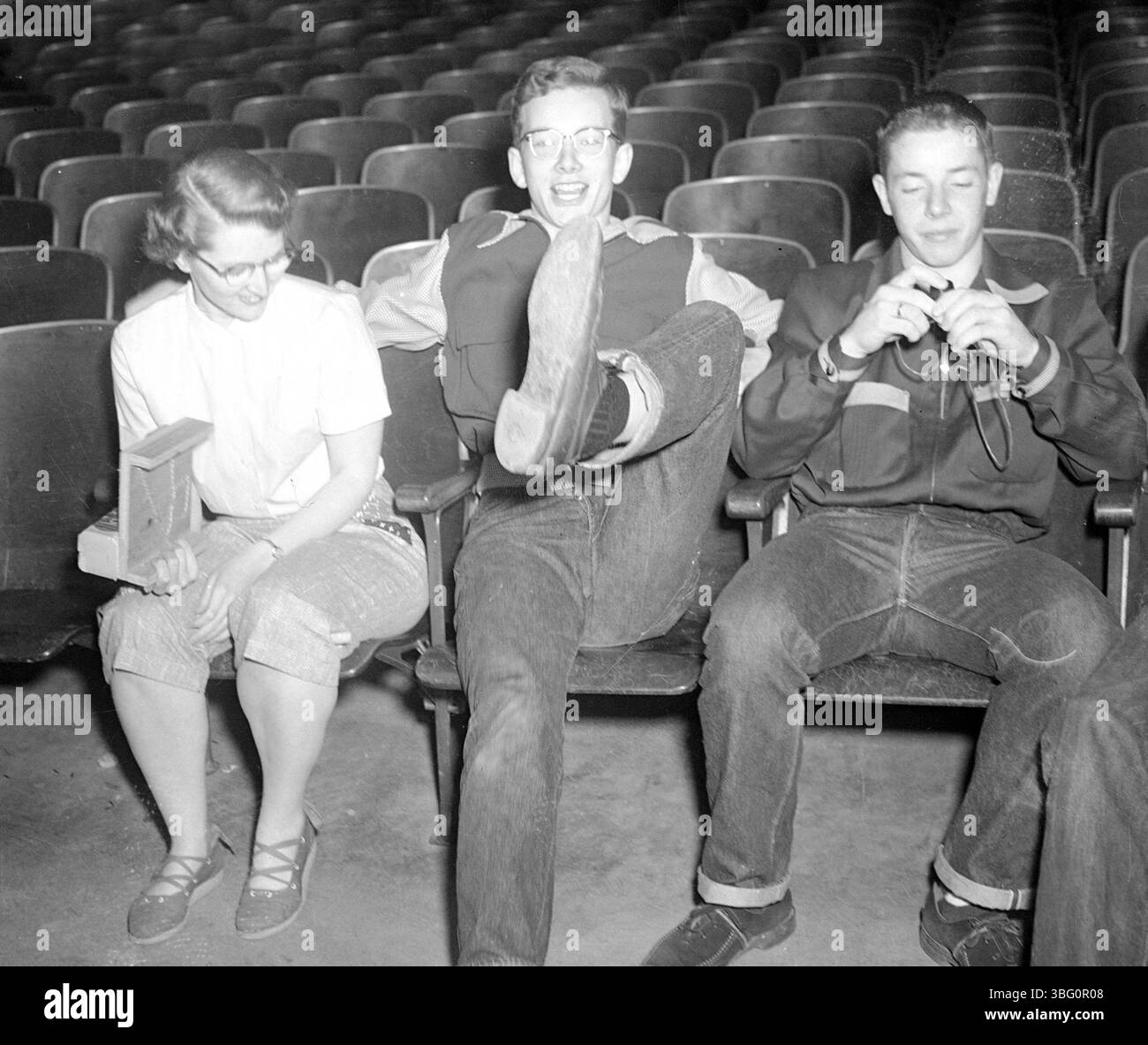 School play rehearsal Black and White Stock Photos & Images - Alamy