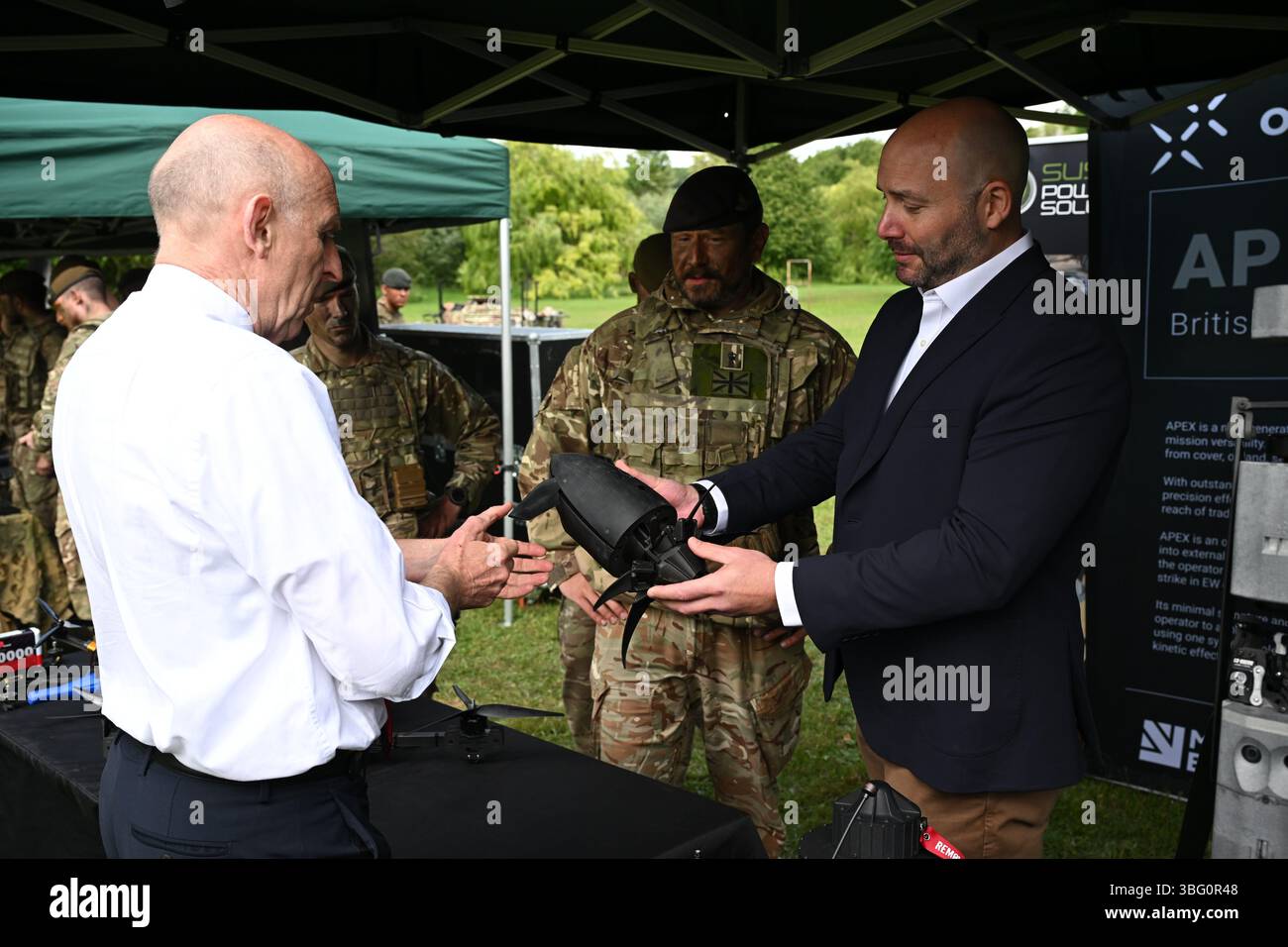 Defence Secretary John Healey during a visit to Warminster Garrison ...