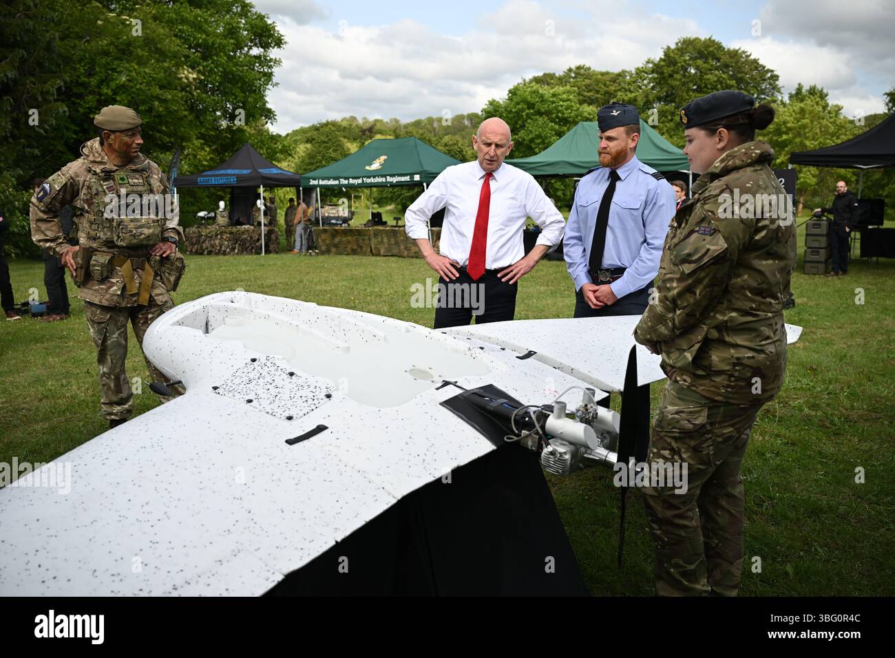 Defence Secretary John Healey during a visit to Warminster Garrison ...