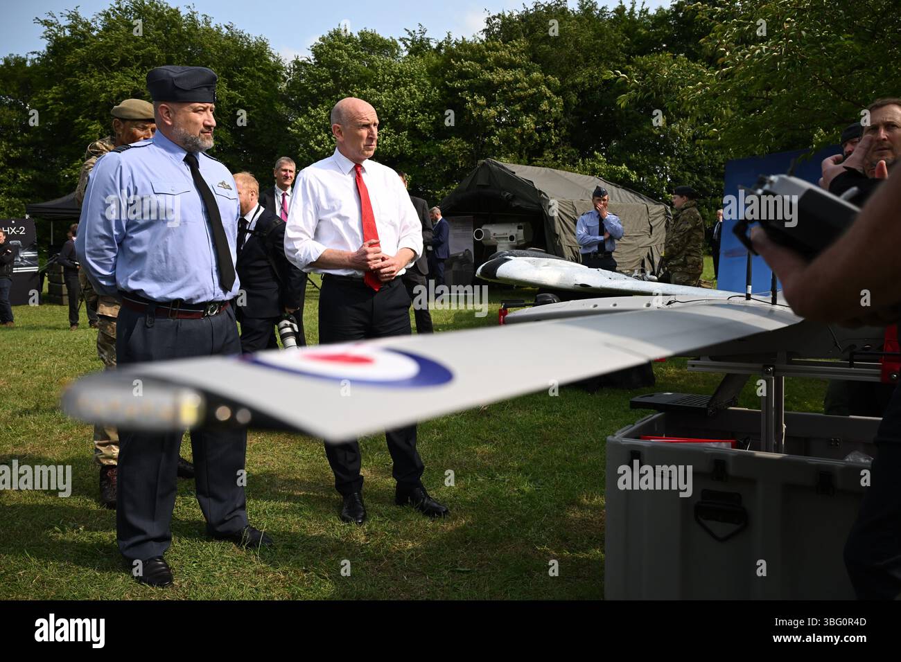 Defence Secretary John Healey during a visit to Warminster Garrison ...