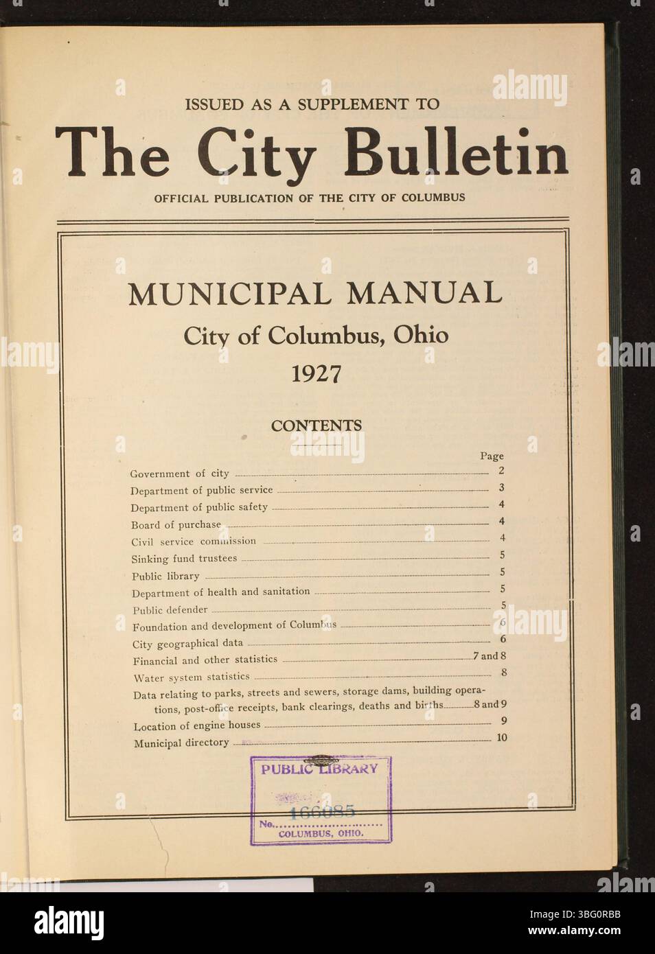This section of the 1926 City of Columbus Annual Report covers reports ...