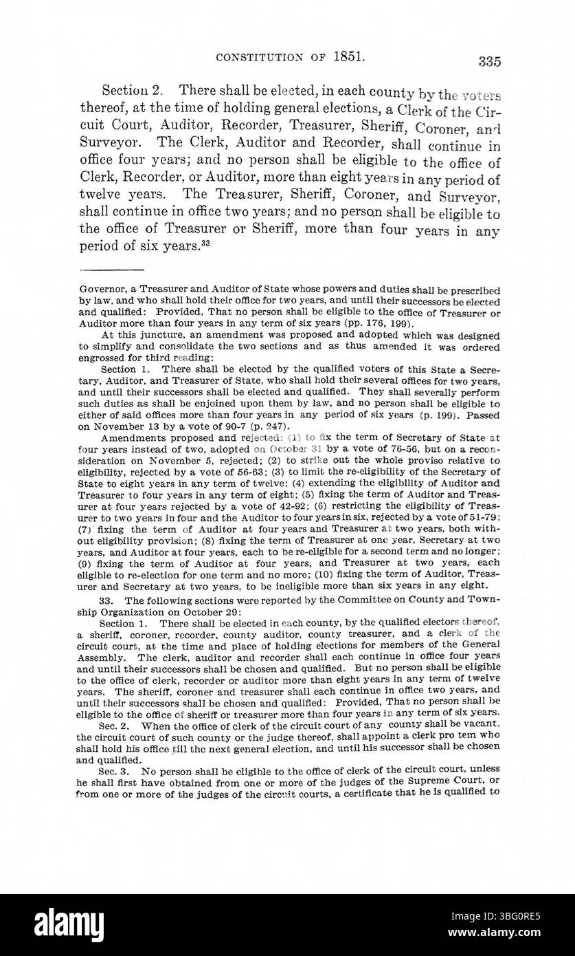 This page from 'Vol. 1, Constitution Making in Indiana' (1971) explores ...