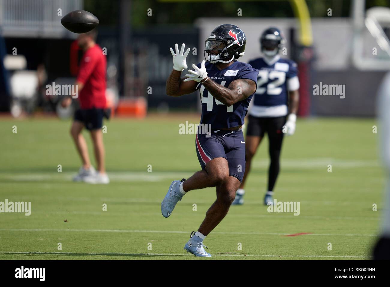 Houston Texans running back British Brooks (44) works out during NFL ...
