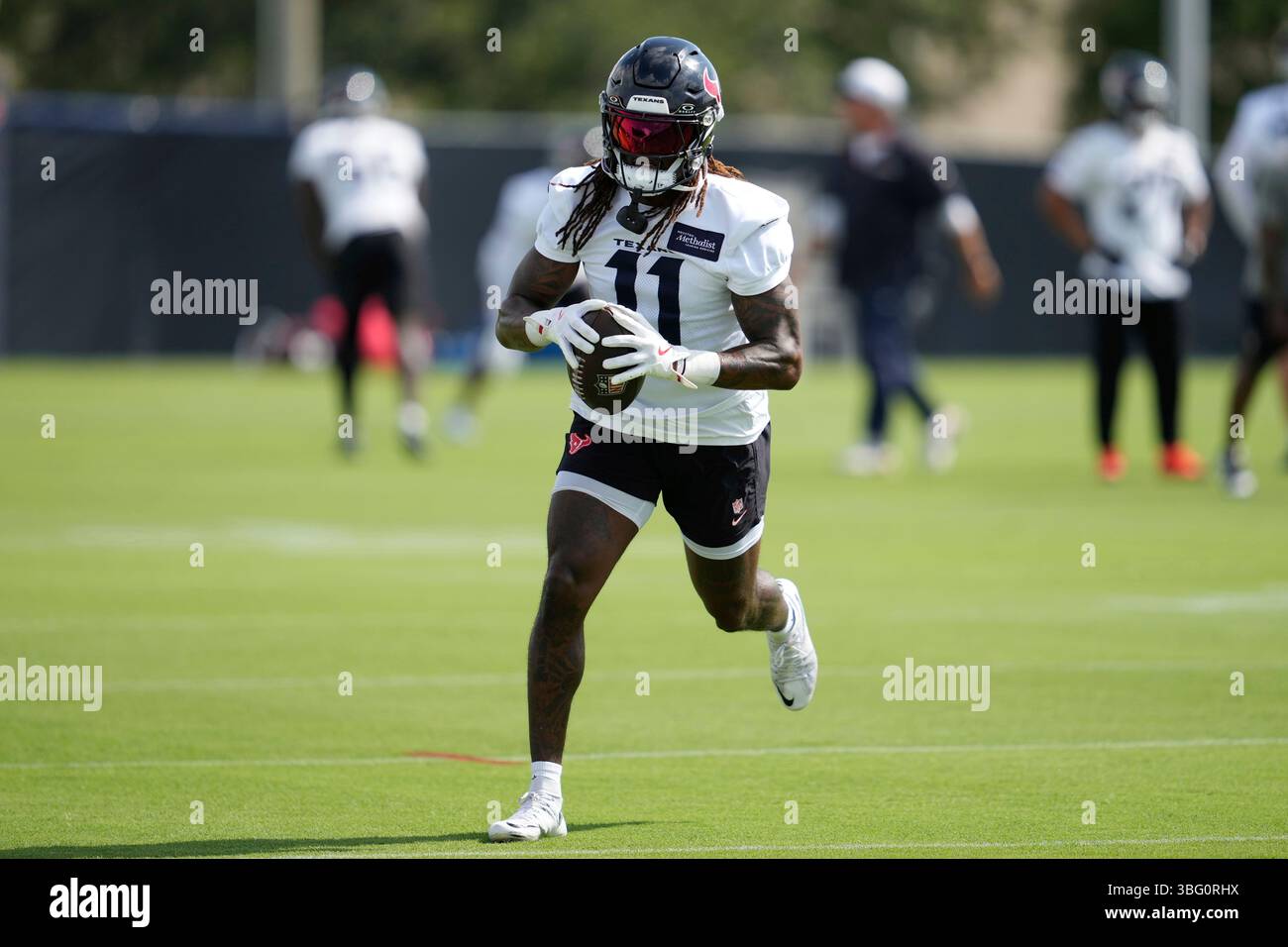Houston Texans cornerback Tremon Smith works out during NFL football ...