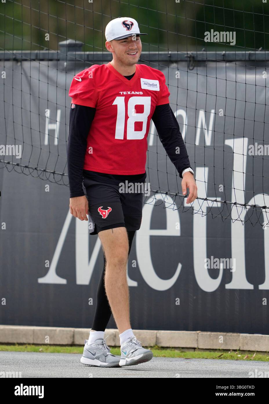 Houston Texans quarterback Graham Mertz (18) walks during NFL football ...