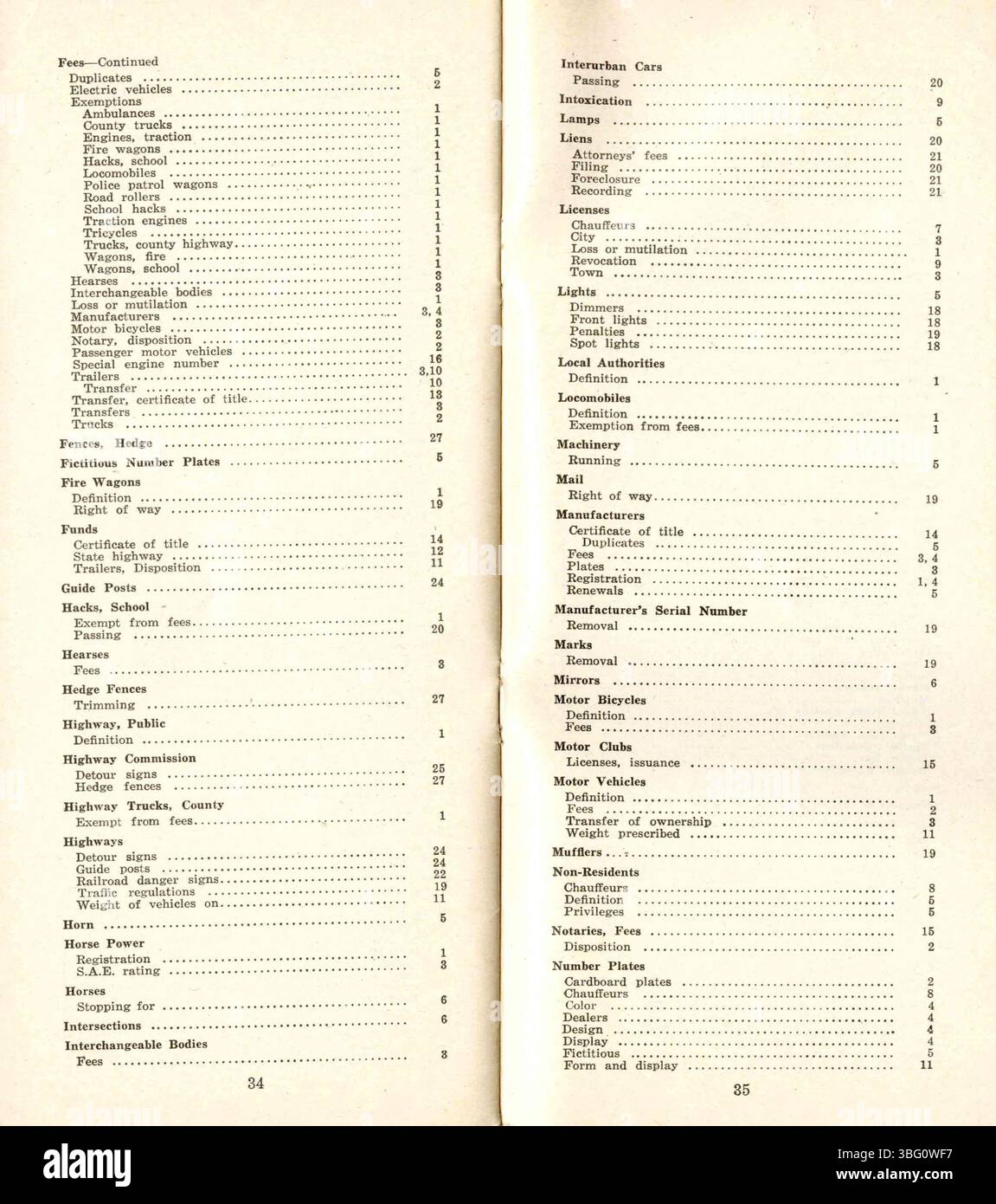 Page 19 of the 1923 Indiana Motor Vehicle and Highway Laws provides ...