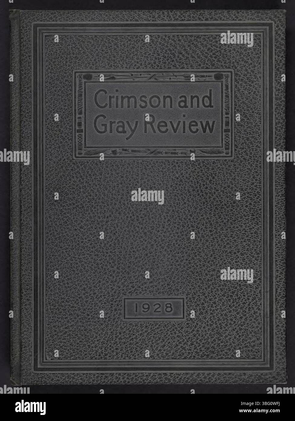 Page 1 of the 1928 *Crimson and Gray Review* yearbook introduces the ...